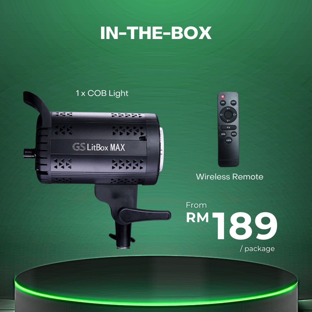 GS LITBOX MAX COB LED VIDEO LIGHT ADJUSTABLE COLOR TEMP – GS Studio ...